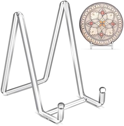 Amazon.com: GlikCeil 2 Pack Plate Stands for Display 6 Inch Clear ...