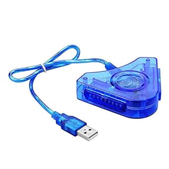 Amazon.com: USB Dual Player Converter Adapter Cable for PS2 to PC USB ...