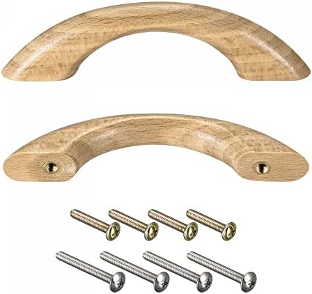 sourcing map Wood Pull Handles, 2pcs 64mm/2.52" Hole Distance Wooden ...