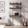 Amazon.com: MCleanPin Industrial Computer Desk with Shelves,Ladder ...