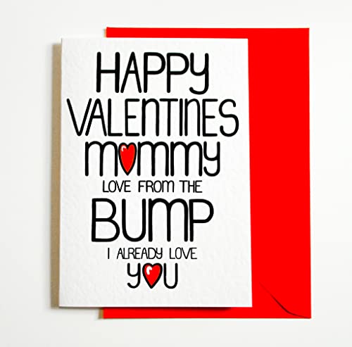 Amazon.com: Valentine's Day Card From Baby Bump For Mommy To Be, Wife ...