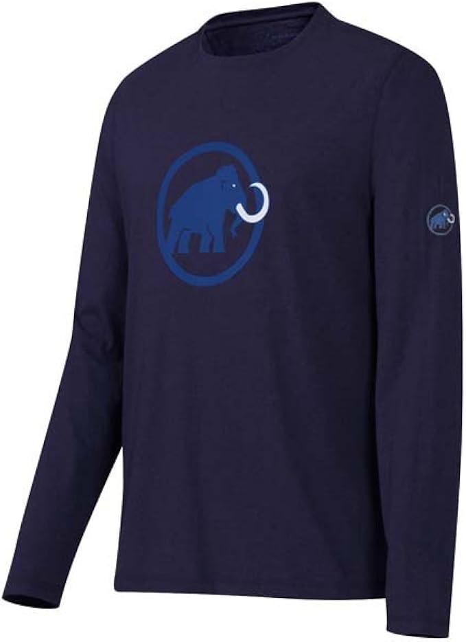 Mammut Herren langärmliges Shirt Logo, Dark Indigo Mélange, M : Amazon ...
