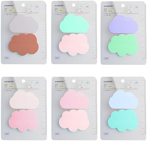 Amazon.com : Toosunny 300 Pieces Notes 2 Shape Transparent Sticky Notes ...