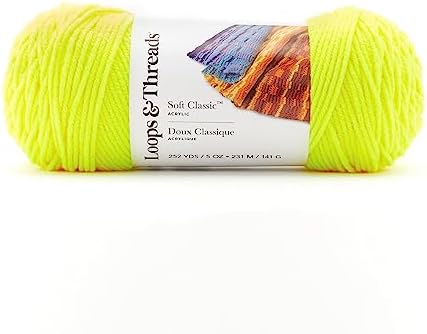 Amazon.com: MICHAELS Bulk 12 Pack: Soft Classic™ Neon Yarn by Loops ...