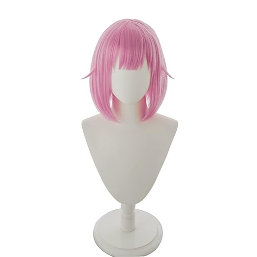 Amazon.com: Xingwang Queen Anime Cosplay Wig Short Pink Halloween Party ...