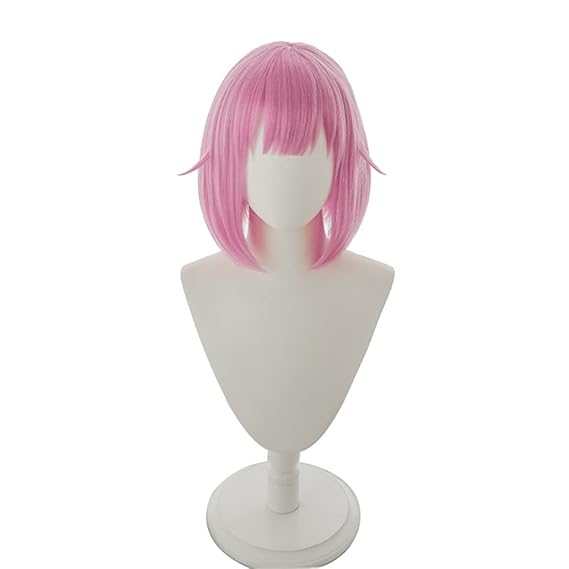 Amazon.com: Xingwang Queen Anime Cosplay Wig Short Pink Halloween Party ...