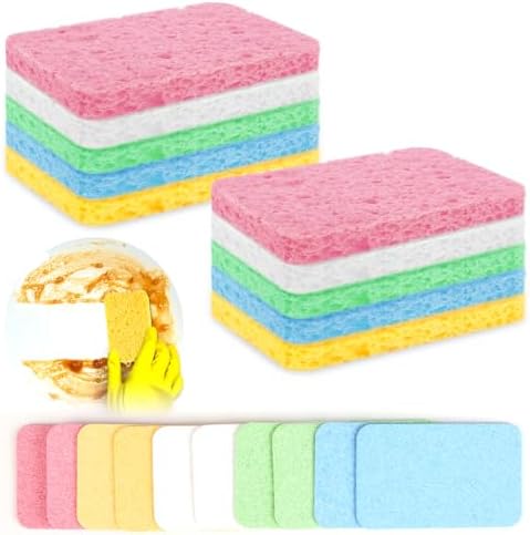 ISOI 10 Pieces of Sponges Washing Up,Compressed Sponges That Expand ...
