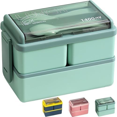 DAPEMPORIUM Rectangular Classy 3 Section Lunch Box with 1 Spoon & 1 ...