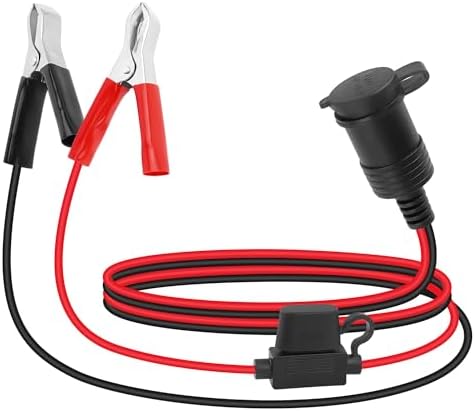 Amazon.com: [2 PACK] 12v Battery Alligator Clips to Cigarette Lighter ...