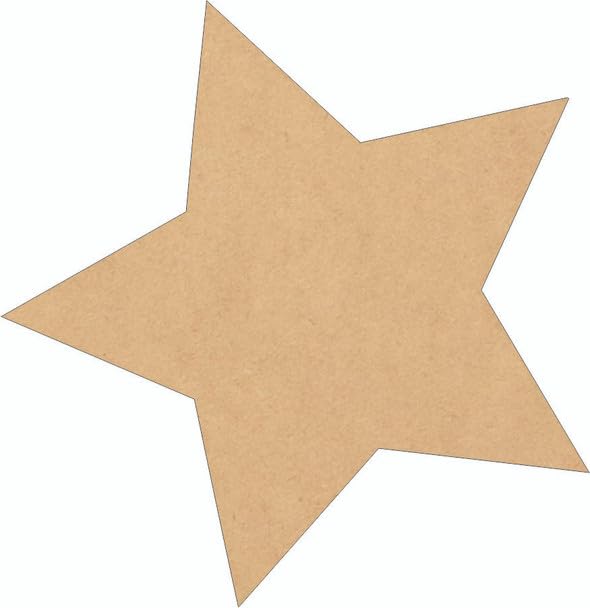 Amazon.com: Wooden Star 5" Cutout, Unfinished Paintable MDF 1/8" DIY ...