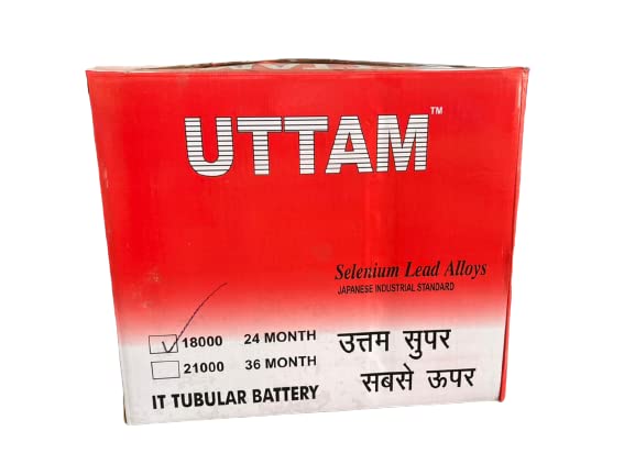 Uttam TT18000 Model Inverter Battery for Home, Office and Shop | 150 Ah ...