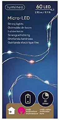 Amazon.com : 10 Ft Multi Colored Micro LED String Light Set with 60 ...