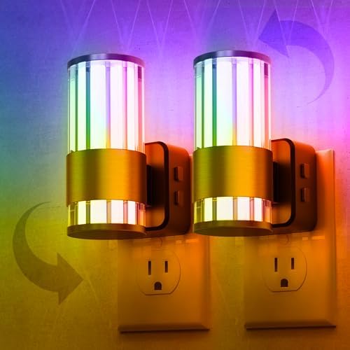 L LOHAS LED Night Light, Night Lights Plug into Wall, 2 Pack 10-Color ...