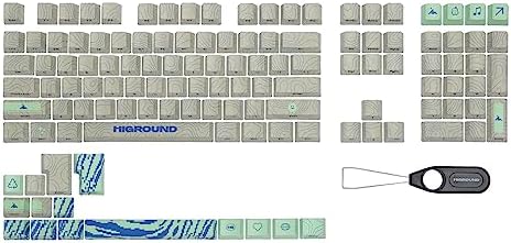 Amazon.com: Higround Seafoam Topograph PBT Dye Sub Keycaps for ...