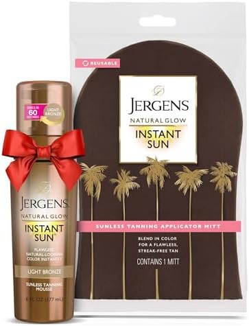 Amazon.com: Jergens Natural Glow Instant Sun Self Tanner Mousse Bundle ...