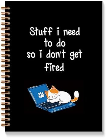 Amazon.com : BAYOGITA Black Cat Notebook - Stuff I Need to Do Journal ...