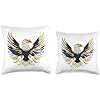 Amazon.com: Majestic Eagle Embroidery-Style Artwork Throw Pillow : Home ...