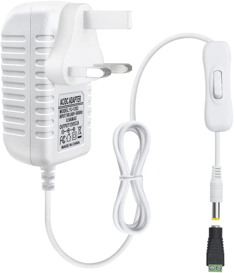 inShareplus 12V 2A 24W LED Power Supply, 100-240V AC to 12V 2Amp DC ...