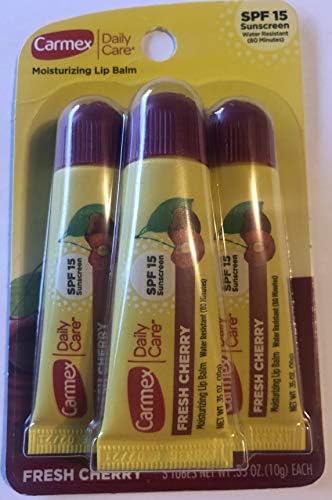 Amazon.com: Carmex Daily Care Moisturizing Lip Balm, Fresh Cherry, SPF ...