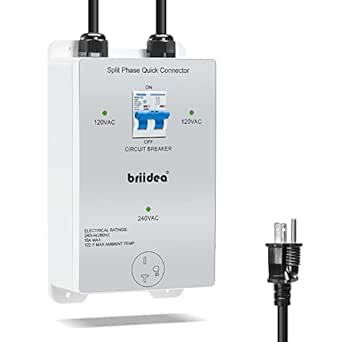 Amazon.com: 110V to 220V Quick Connectors, Briidea DIY 220-240V Power ...