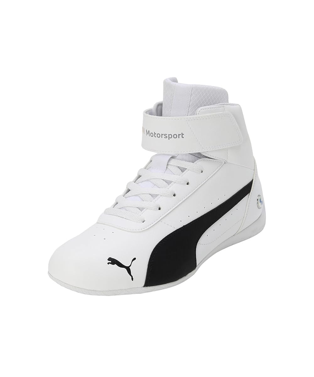 Buy Puma Unisex-Adult BMW MMS Neo Cat Mid White-Black Sneaker - 6 UK ...