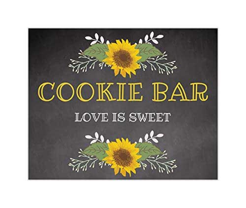 Amazon.com: Cookie Bar Sign for Wedding Reception Rustic Style Burlap ...