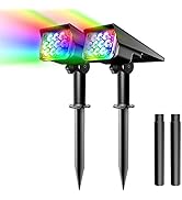 T-SUN Color Changing Solar Spotlights Outdoor, 4-in-1 Solar Landscape ...
