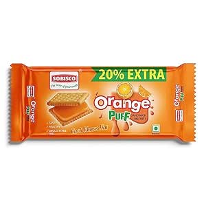 SOBISCO Orange Puff Sandwich Cream Biscuits 30gm (Pack of 144) : Amazon ...