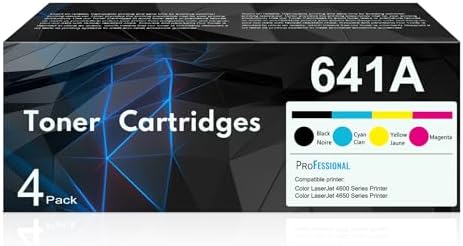 Amazon.com: 641A Black, Cyan, Yellow, Magenta Toner Cartridge (4-Pack ...