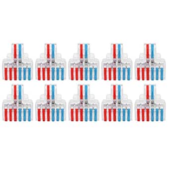 KTM® 10pcs Fast Wire Connector, LT‑623 Transparent 2 Inet 6 Outlet ...