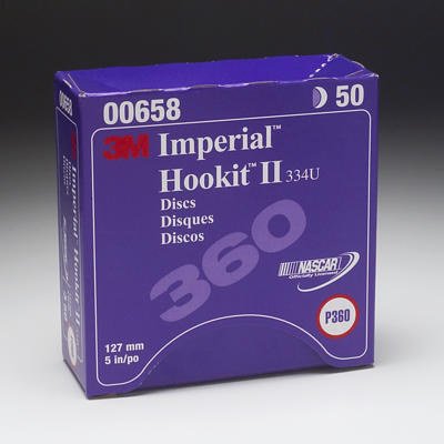 3M(TM) Hookit(TM) II Paper Disc 334U, 5 in x NH Die# 500X P360 C weight ...