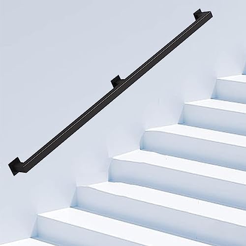 12FT Stair Railings Indoor, Black Iron Railings for Stairs, Industrial ...
