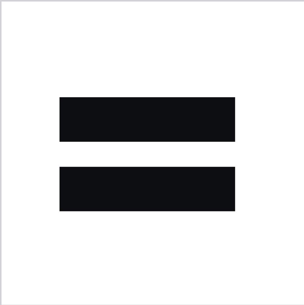 Equal Sign Equality 10 inch Black Indoor Outdoor Vinyl Decal : Amazon ...