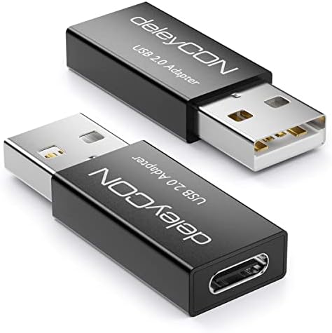 deleyCON USB C to USB Adapter [3 Pieces] USB C Socket to USB A ...
