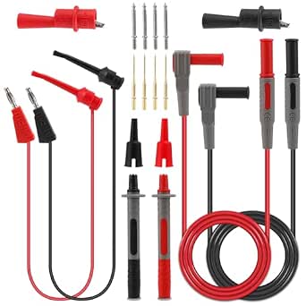 Gosknor Kit de Cables Prueba para Multímetro, Incluye Pinzas Cocodrilo ...