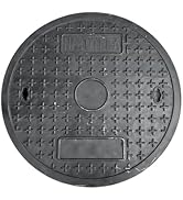 Natotela 26in Manhole Cover and Frame, 24in Clear opening Round Solid ...