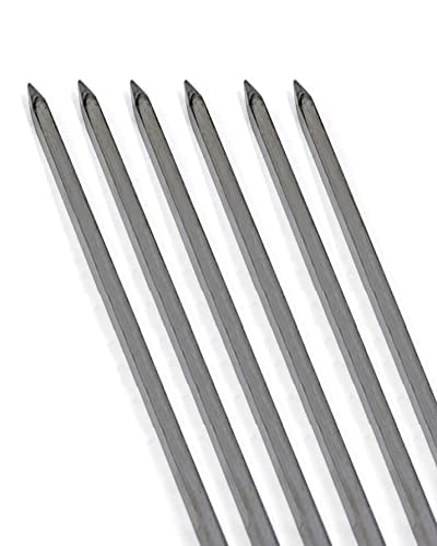 Rosslet Stainless-Steel Professional Restaurant BBQ Skewers | Square ...