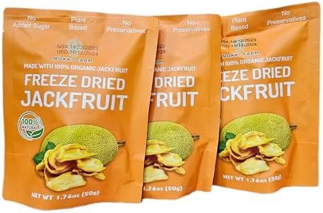 Amazon.com: NOKKI FARM Freeze Dried Jackfruit Chips | Dried Fruit ...