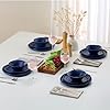 Amazon.com | KooK Ceramic Dinnerware Set, Service for 4 (12-Piece ...