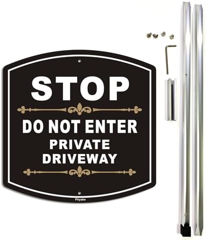 Amazon.com : Phyabe Stop Do Not Enter Private Driveway Sign with Stake ...