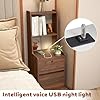 Amazon.com: Modern Smart Nightstand with Night Light & Charging Station ...