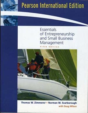 Essentials Of Entrepreneurship And Small Business Management 5th ...