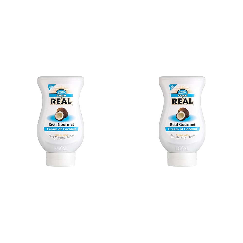 RE'AL Syrups Cream of Coconut Syrup, Great for Cocktails, Cooking ...