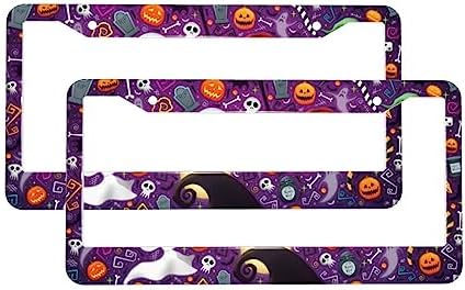 Amazon.com: Jack and Sally License Plate Frames, Aluminum License Plate ...