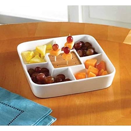 Amazon.com | Food Server Display Plate - Multi Sectional Compartment ...