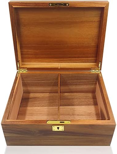 Amazon.com: Wooden Storage Box Decorative Boxes with Lock and Keys Set ...
