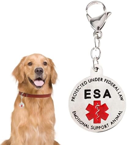 Amazon.com: Emotional Support Dog ESA Dog Tag ID Industrial Puppy ...
