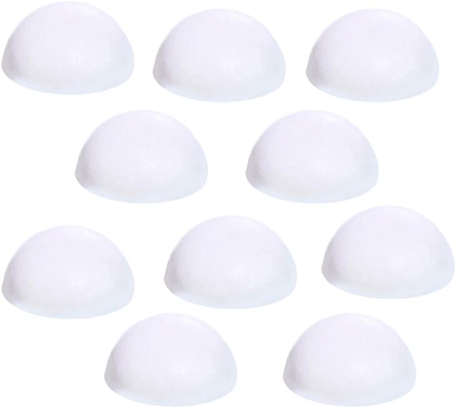 Amazon.com: 10pcs White Foam Balls Half Ball Shape Christmas Craft Art ...
