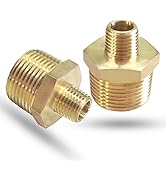 Amazon.com: 3/8" x 3/8" Male Hex Nipple Pipe Fittings, 304 Stainless ...