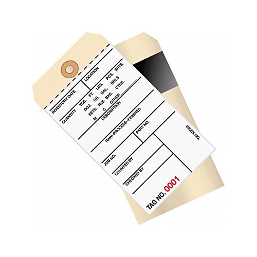 Amazon.com: Box Packaging 2-Part Carbon Inventory Tag, 10 Point, Plain ...